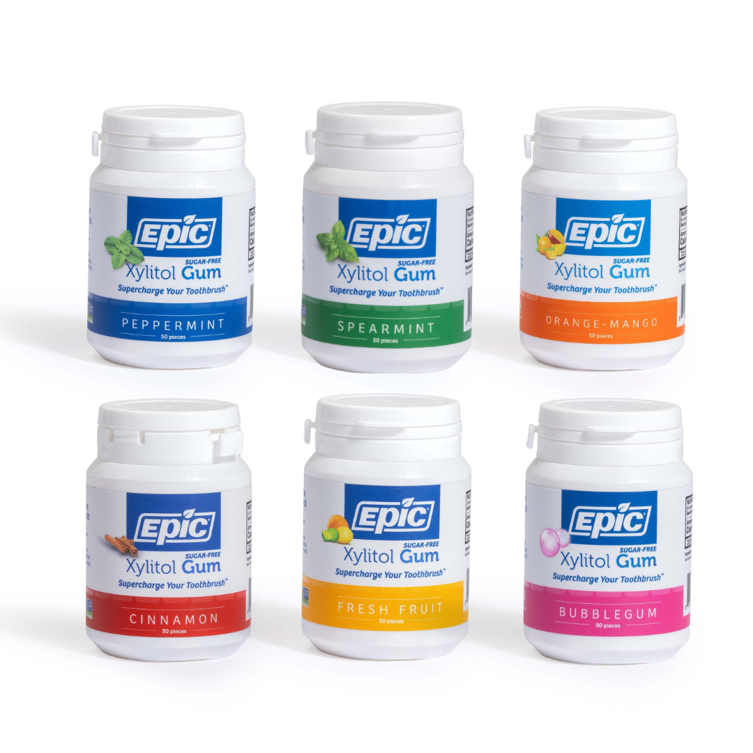 Epic Xylitol Chewing Gum Bottles - 50 pieces – 360PRO